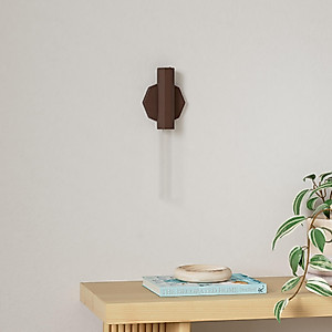 Ni-SHEN Motion Sensor Night Light Indoor with 3 Color Mode, Rechargeable Powerful Magnetic Body Wall Light Led Hallway Light, Battery-Operated Wooden Wall Sconce for Hallway, Stairway (Bubble)