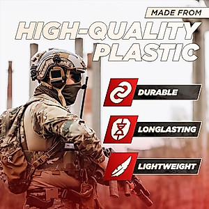 Peltor Comtac I & II Peltor Arc Rail Adapter - Arc Rail Headset Adapter Shooting Ear Protection Peltor Helmet Adapter Tactical Helmet Headset Adapter - Peltor Helmet Mount Airsoft Helmet Attachments