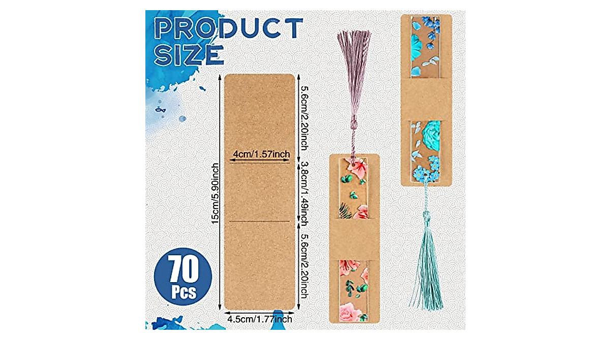 70 Kraft Bookmark Sleeves for DIY & Small Business Packaging