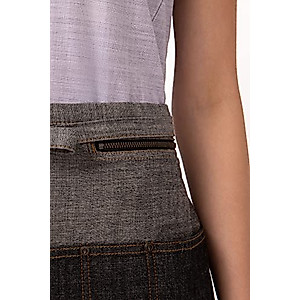 Chef Works Unisex Manhattan Waitress Apron, Black, One Size