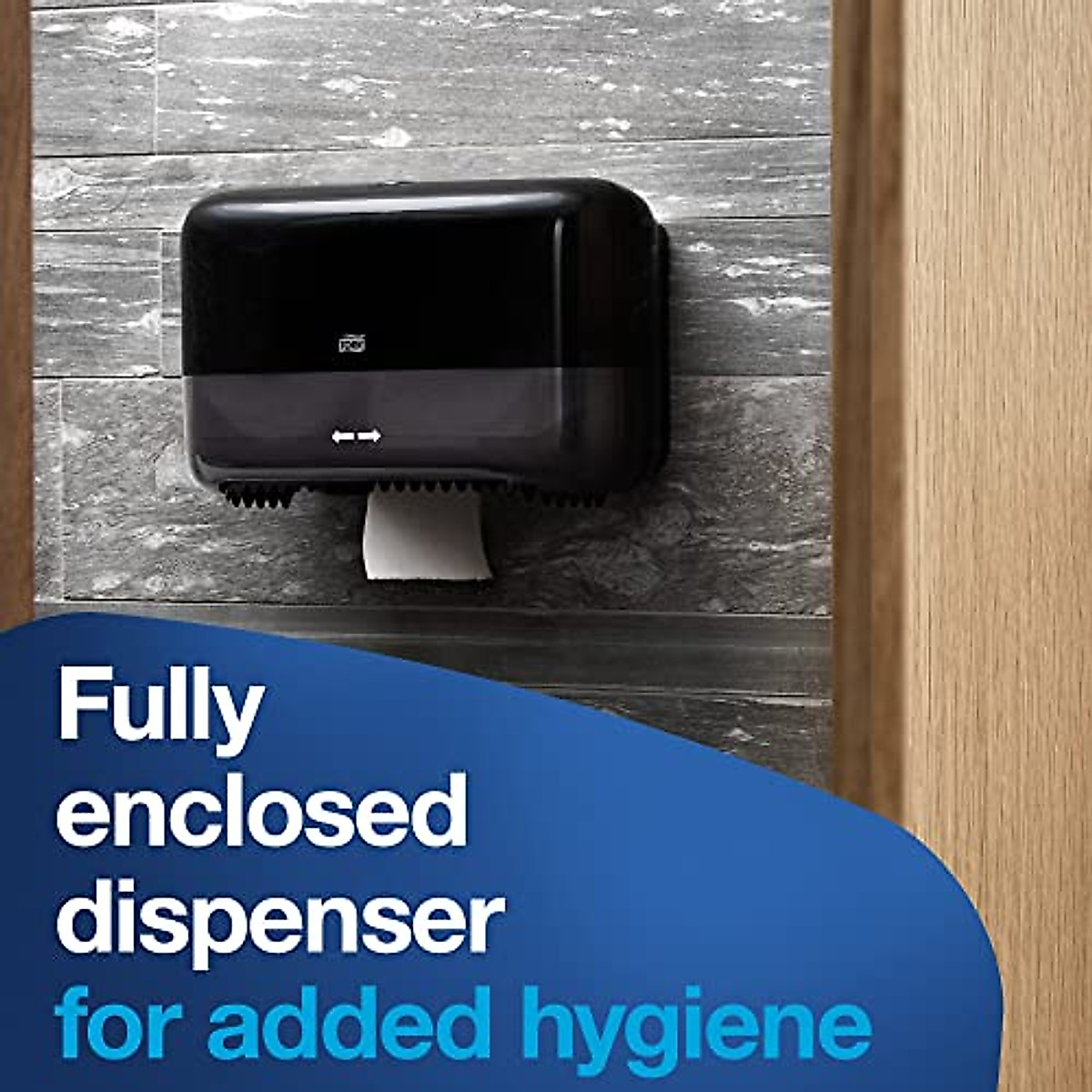 Tork Coreless Toilet Paper Dispenser Black, For Homes and Small Businesses, Fits T7 Dispensers