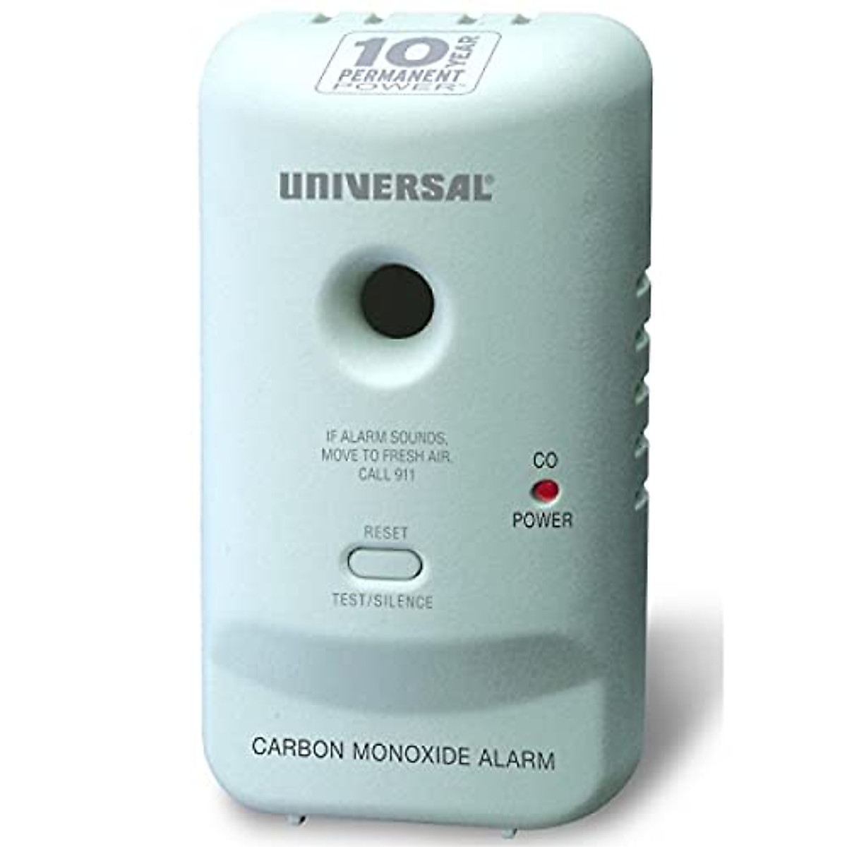 Universal Security Instruments 10 Year Tamper Proof Permanent Power Sealed Battery Carbon Monoxide Smart Alarm, Model MC304SB , White