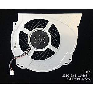 ElecGear Replacement Internal Cooling Fan for PS4 Pro CUH-7xxx – CPU Heatsink Cooler, Arctic MX-2 Thermal Compound Paste, TR8 Torx Security, PH0 Screwdriver Repair Tool Kit for PlayStation 4 Pro