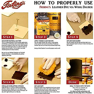 Fiebing's Leather Dye - Alcohol Based Permanent Leather Dye - 4 oz - Black