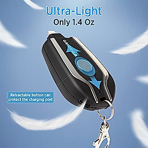 GAIDEGA Keychain Portable Charger for iPhone, Mini Power Emergency Pod, 100% Full Capacity External Fast Charging Power Bank Battery Pack（iOS Connector）