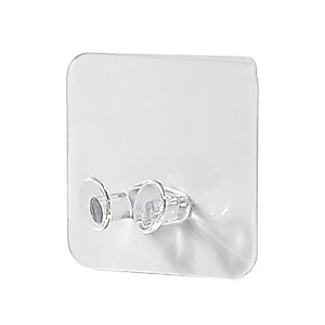 Cabilock Plug Hook Ceiling Hooks 10pcs Strong Multi Transparent Plastic Phone Shaving Razor Towel Hook Sticking Ceiling Hanger Hook for Home Kitchen Ceiling Hook Pasting Hook