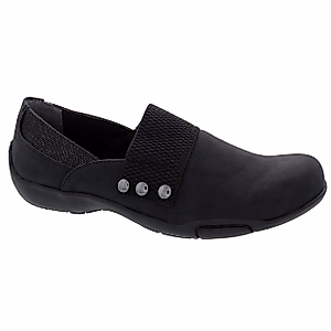 Ros Hommerson Women's Cake Black Fabric Slip On Casual Flat, 7.5 Medium (B) US