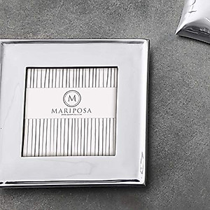 MARIPOSA Signature Picture Frame, Square 4x4, Silver