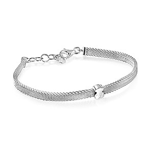 TOUS Real Sisy Sterling Silver Mesh Bracelet