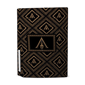 Head Case Designs Officially Licensed Assassin's Creed Crest & Broken Spear Odyssey Artwork Vinyl Faceplate Gaming Skin Decal Compatible With Sony PlayStation 5 PS5 Disc Console & DualSense Controller