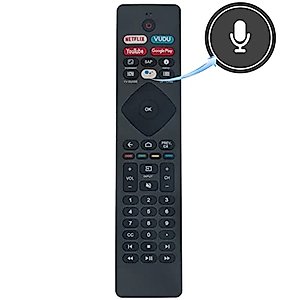 New NH800UP sub RF402A-V14 BT800 Replacement Voice Remote for Philips 4K UHD HDR LED Android Smart TV 75PFL5704/F7 50PFL5704/F7 55PFL5604/F7 65PFL5504/F7 55PFL5704/F7