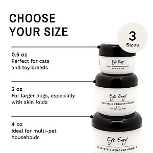 Eye Envy - Tear Stain Remover Powder- for Dogs and Cats, 4oz - Safe and Natural
