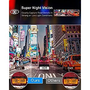 AX2V 11" Mirror Dash Cam - 1080P Front and Rear Dual Recording, Waterproof Backup Camera with Super Night Vision, Full Touch Screen for Car Reversing Assistance and Parking Monitoring