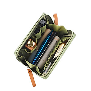 Kososuru Small Makeup Bag for Purse Portable Waterproof Cosmetic Bag Travel Makeup Pouch for Women (Green, Square)