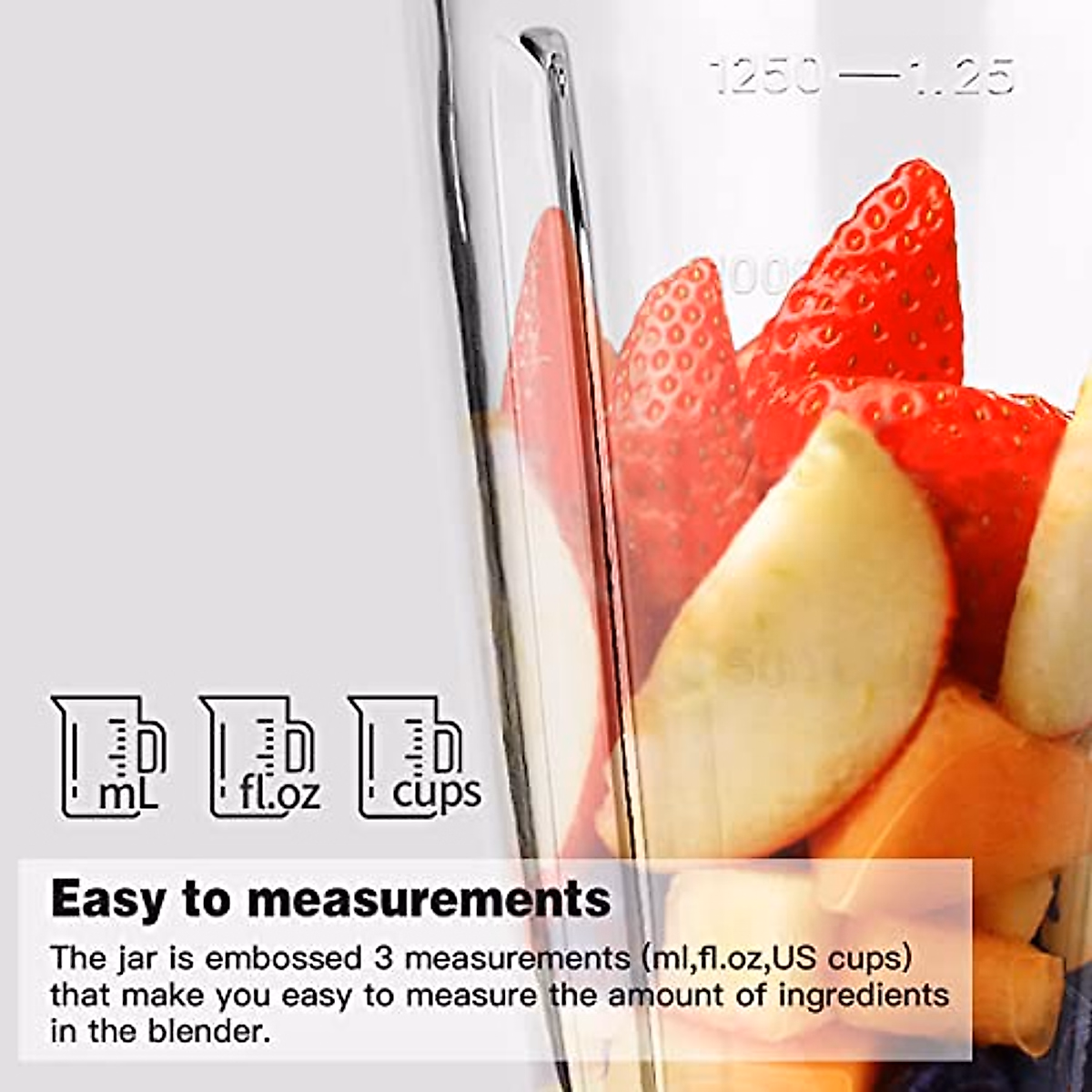 Blender for Kitchen 600W Blender for Shakes and Smoothies 52 oz Kitchen Countertop Blender with Glass Jar High Speed Ice Crusher Blender Black Smoothie Blender for Shakes Frozen Drinks