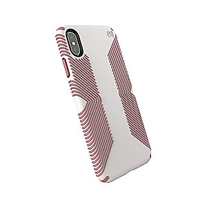 Speck Products Presidio Grip iPhone Xs Max Case, Veil White/Lipliner Pink