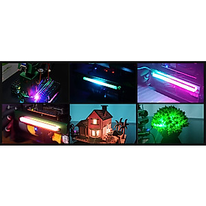 Yahboom LED Strip Light Programmable WS2812 DC 5V PH2.0 RGB Full Color-Driven Compatible with Raspberry Pi Pico Arduino Microbit STM32 ESP32 5 Bit 4PCS 14 Bit 2PCS