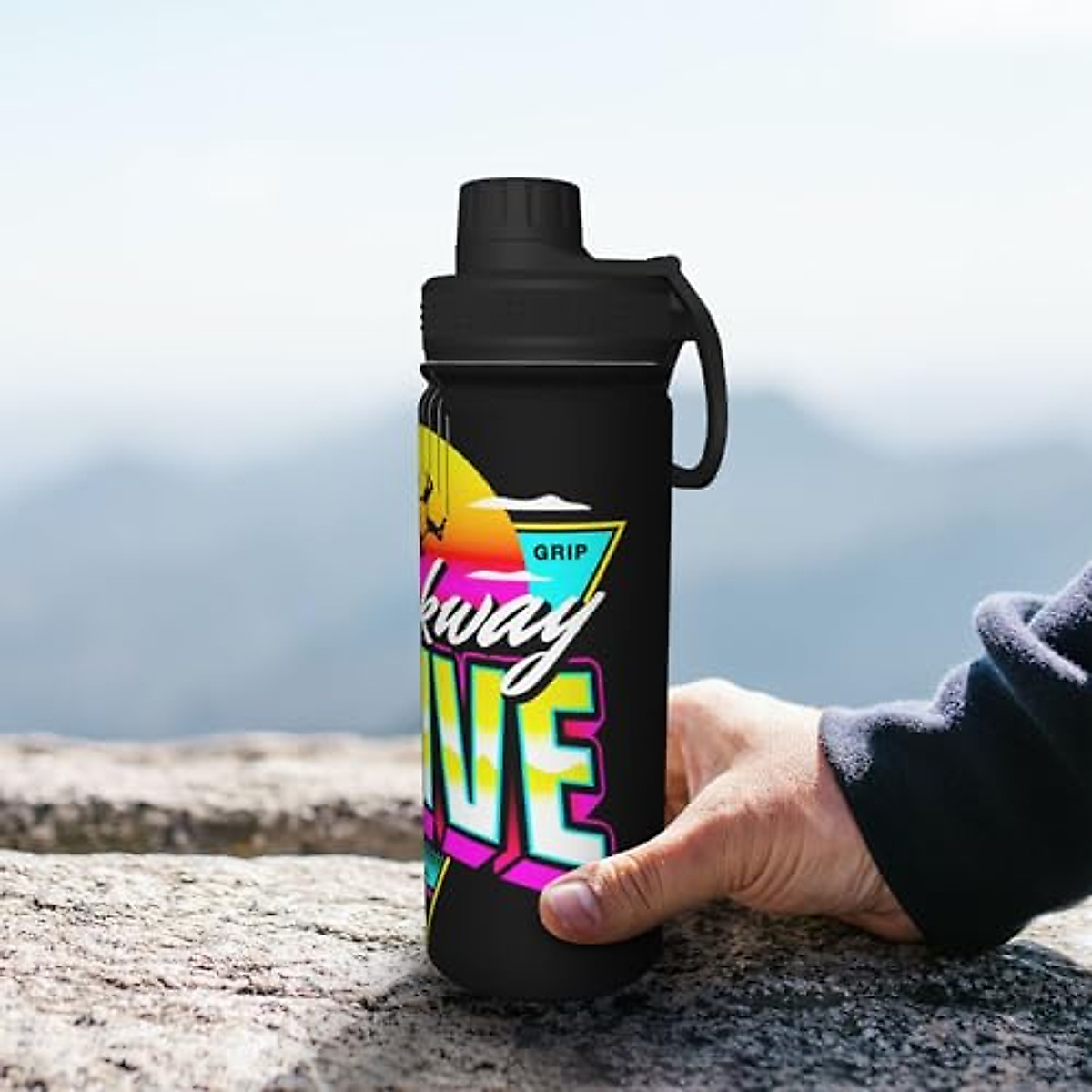 HIKTIEK Parkway Musics Drive Stainless Steel Insulated Tumbler Sports Water Bottle Hot and Cold Travel Cup 18oz