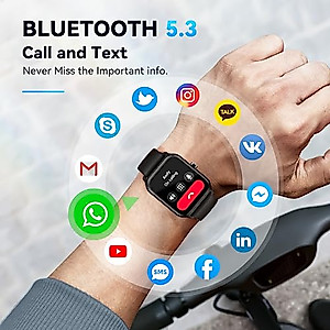 Smart Watch for Men(Answer/Make Call),Alexa Built-in,1.8"Fitness Tracker with Heart Rate Sleep SpO2 Monitor,100+Sport Mode,5ATM Waterproof,Activity Trackers and Smartwatches for iOS and Android Phones