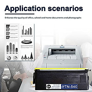 Van Enterprises 1 Pack Black TN540 TN-540 Compatible Toner Cartridge Replacement for Brother DCP-8020 8040 HL-5040 5050 1650NPLUS 1670N 1850 1870n 5150DLT MFC-8420 8820D Printer Ink Cartridge