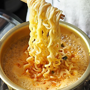 SCALEUP Korean Yellow Pot, Ramen Cooking Pot, Fast Heating (18cm/7 inches)