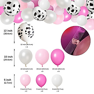 Nashville Cowgirl Last Rodeo Bachelorette Party Bridal Shower Backdrop Decorations,Hot Pink Last Hoedown Garland,Fushia Western Wedding Balloons Arch, Last Ride Let's Go Girl Disco Silver Foil Curtain