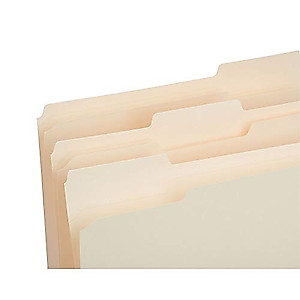 Staples 502677 3 Tab Manila File Folders with Reinforced Tabs Letter 250/Box