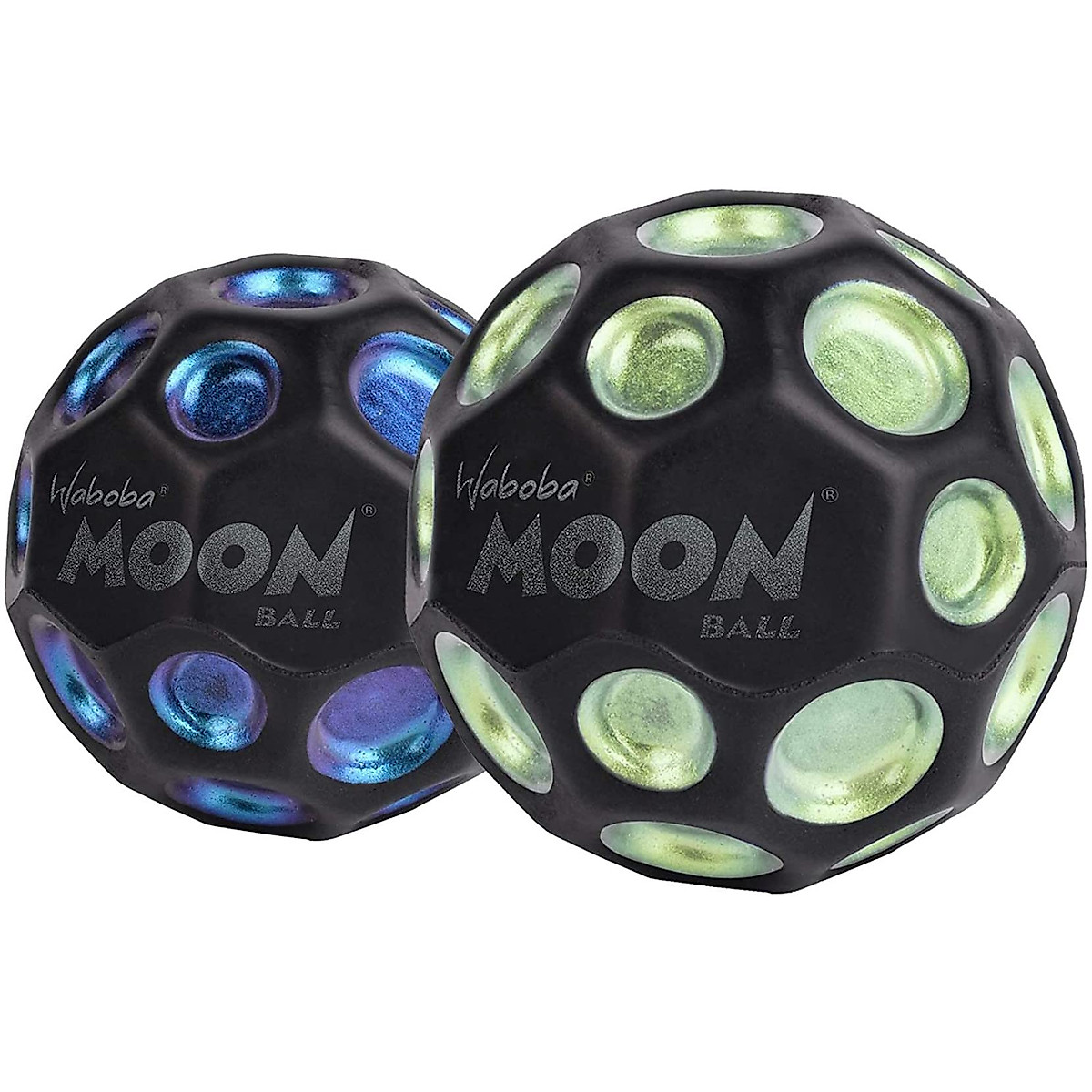 Funstuff Waboba Moon 2 Pack Bundle | Waboba Bounce Balls Dark Side of The Moon | Bouncing Balls