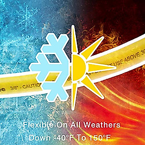 Hromee Air Compressor Hose 3/8 in x 50 ft Hybrid Rubber & PVC Hose with 1/4 in MNPT Swivel End Connector and Quick Universal Industrial Coupler & Plug Kit 300 PSI Yellow