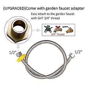 Automatic Water Bowl Dispenser for Dog Large Size Stainless-Steel Waterer Feeder Self Filling Trough for Poultry and Livestock