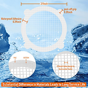 20 Pack, Disposable Shower Drain Hair Catcher Mesh Stickers