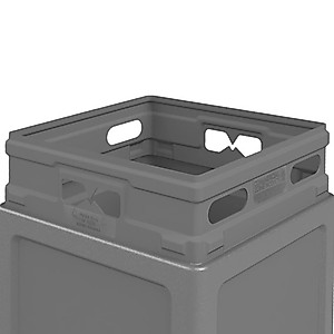 Commercial Zone Products 732103 Square Waste Container,Gray,42 gal,lon