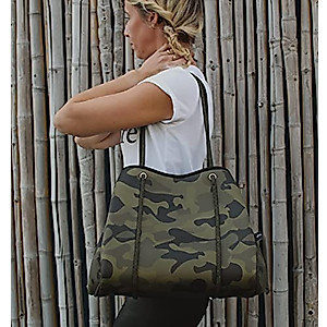 Pole Tribe Large Neoprene Tote Bag - Versatile and Lightweight Neoprene Bag for Women - Ideal for Beach & Everyday Use - Stylish and Durable Neoprene Tote Bags - Superb Gym Tote or Womens Travel Totes