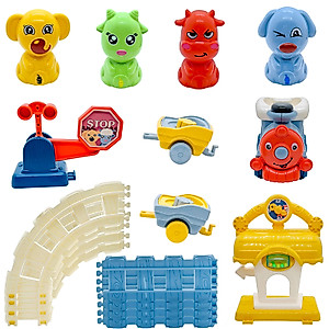 Musical Train Track Set Toys for Toddler 3yrs Old Electric Animal Train Toy Birthday Gift for 3 4 5 6 7 Year Old Boys Toy for Boy Girl Kid Infant Gift