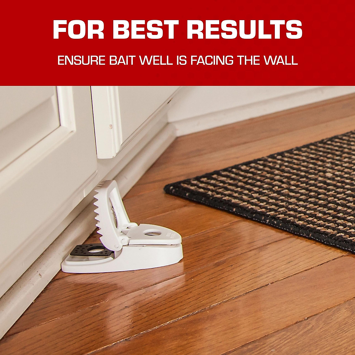 Tomcat Press 'N Set Mouse Trap for Indoor or Outdoor Use, Plastic Spring-Loaded Mouse Killer with Grab Tab, 2 Traps