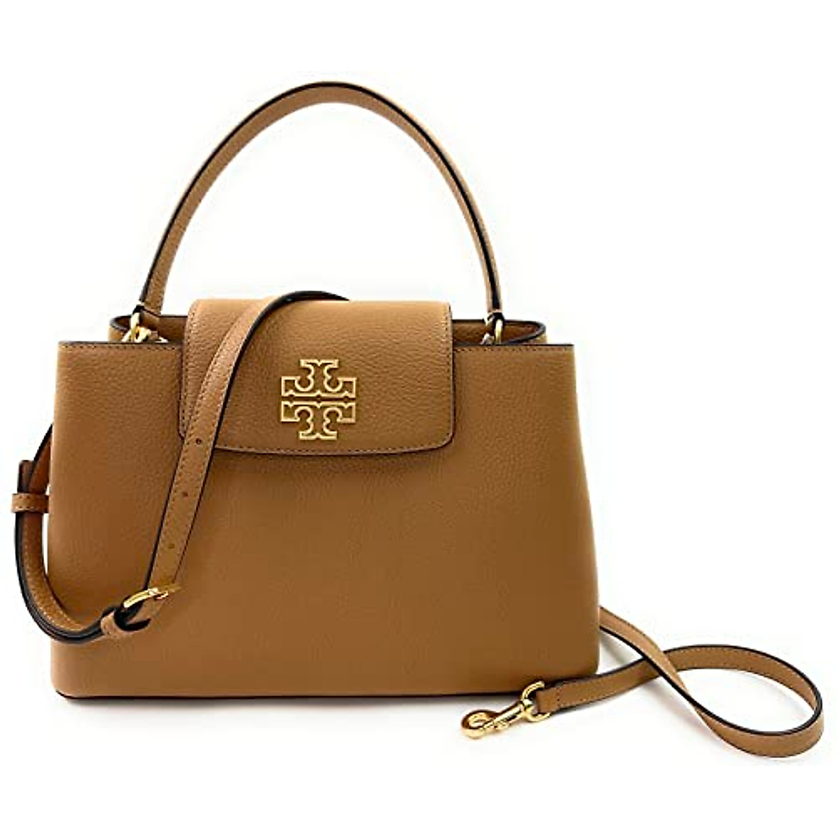 Tory Burch Britten Small Satchel (Tiramisu)