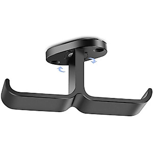 aceyoon Headphone Stand Hanger Under Desk Designed Aluminum Headphone Holder Hook 90° Rotatable Headsets Adhesive & Screws Universal Compatible with PC Gaming DJ Headsets