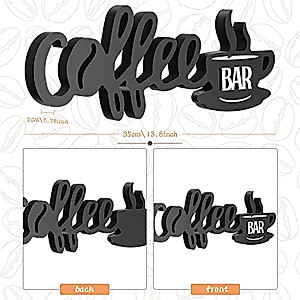 Yulejo Coffee Bar Sign Wooden Block Farmhouse Coffee Bar Decor Rustic Coffee Bar Decor for Coffee Bar Wooden Coffee Decor for Coffee Bar Home Office Kitchen