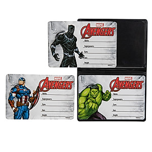 Marvel Avengers Child Halloween Costume Dress-Up Box - Three Sets of Medium-Size Tops, Gloves, Plastic Masks