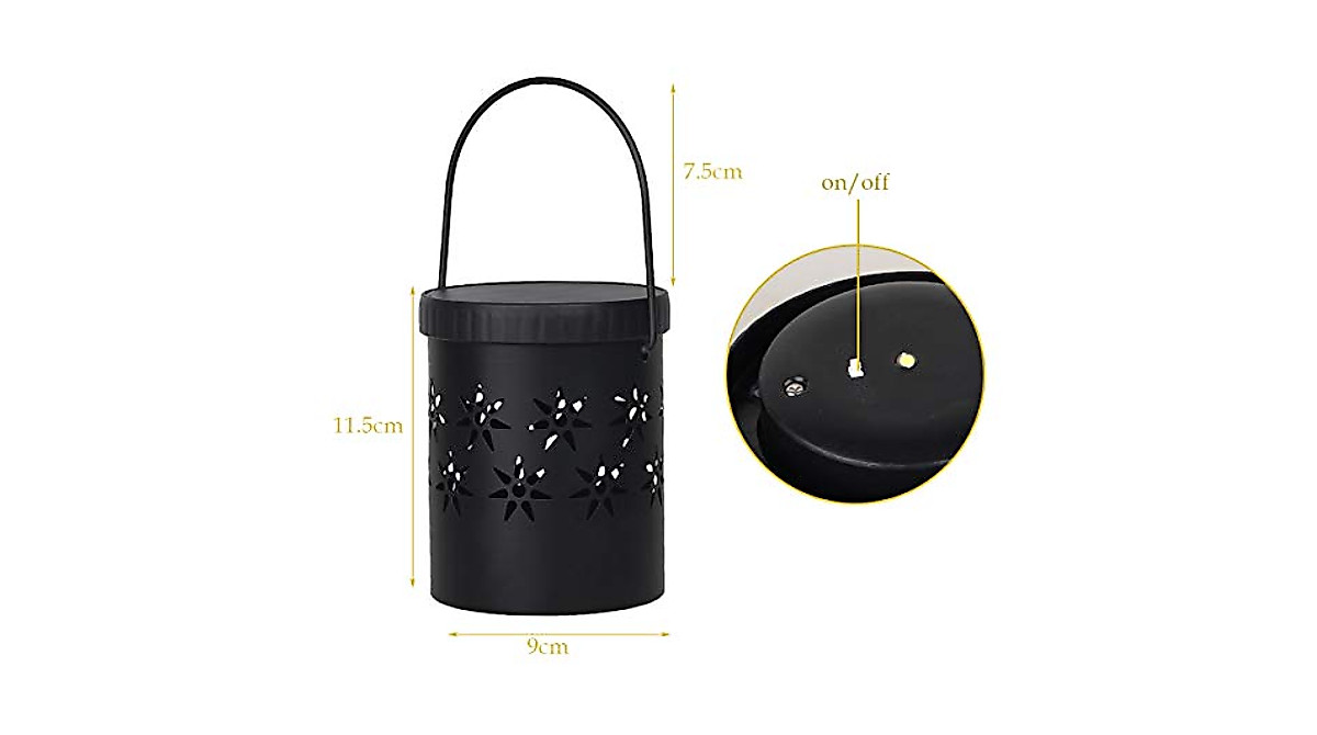 T-SUN 2-Pack Solar Lanterns: Waterproof Outdoor Garden Lights