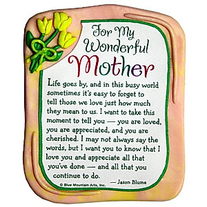 Blue Mountain Arts Mother Refrigerator Magnet—A Message of Love and Appreciation for Your Mom (for My Wonderful Mother) Small