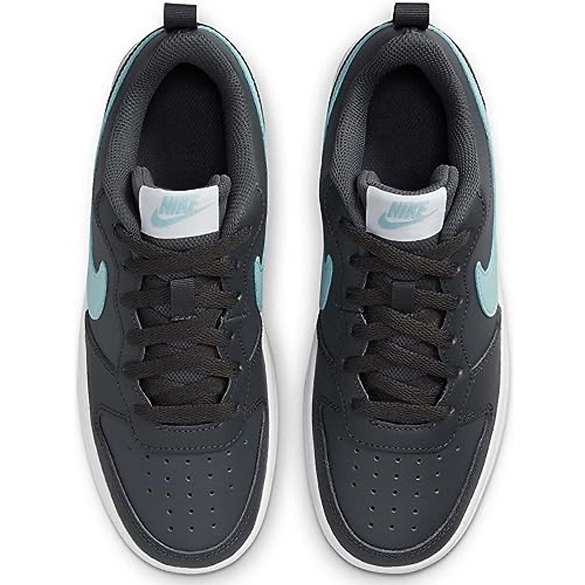 Nike Court Borough Low 2 (GS) (BQ5448-018)_7Y, Iron Grey/Ocean Bliss-White, 7 Big Kid