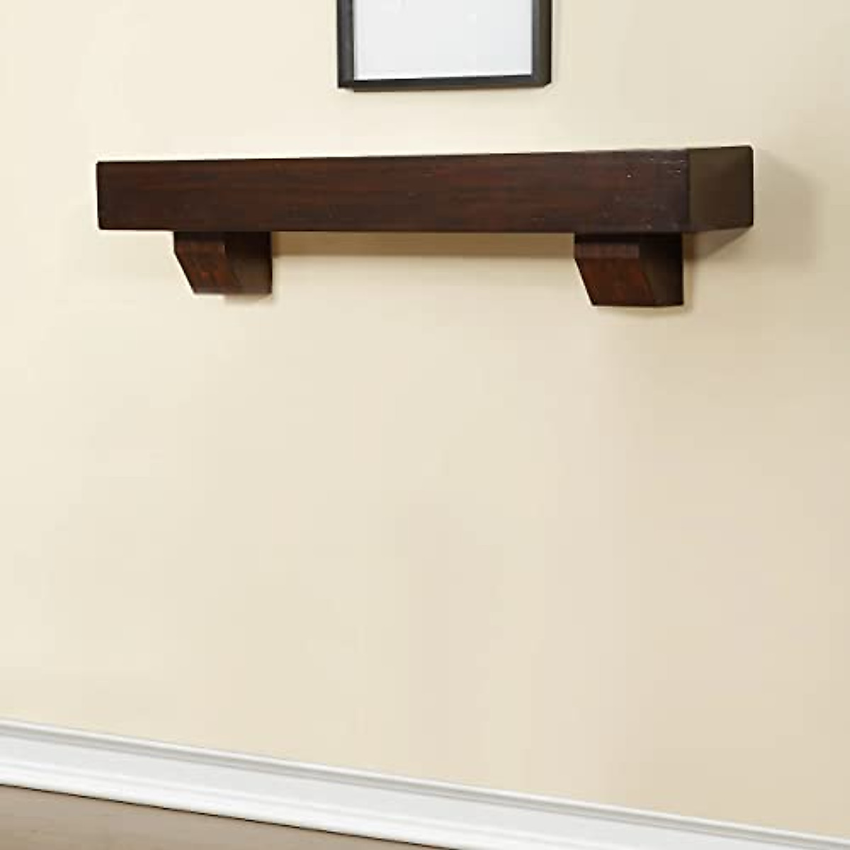 Duluth Forge 60-Inch Fireplace Shelf Mantel with Corbels - Chocolate Finish