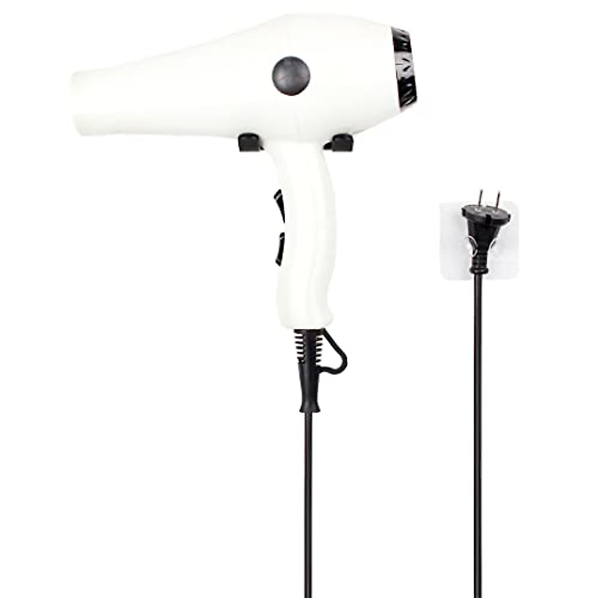 Universal Hair Dryer Bracket Wall Mount Shelf Hair Dryer Holder, Wall Mount Bathroom Hair Blow Dryer Rack, Wall Hair Dryer( Black)