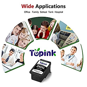 Printer Ink 245 Black XL Ink Cartridge for Canon Pixma PG-245 PG-245XL PG 245 XL PG 243 PG-243 Fine Cartridge Replacement for Cannon MX490 MX492 MG2522 TS3100 TS3122 TS3300 TS3322 TS3320 TR4520