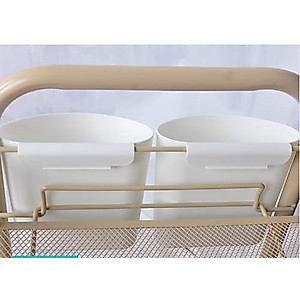 4Pcs Hanging Cup Holder,Rolling Cart Accessories,Plant Containers,Hanging Flower Pots,Space Saver,Storage Bucket,Pencil Holder,Make Up Pencil Holder Office,Kitchen Wall Organizer Decor (Black)