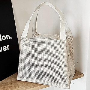 62 X 59 Inch White Mesh Fabric Slightly Stretchy for Sewing Projects, Shopping Bag, Backpack Pocket and Straps and Netting Clothes