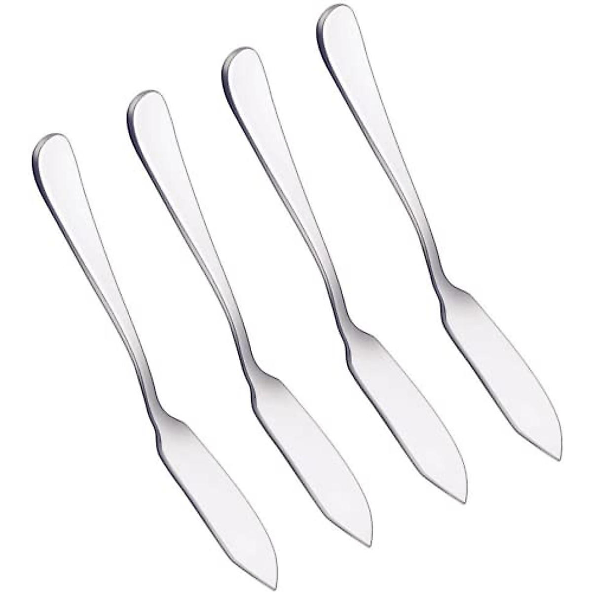 CNHNGTS Crysto Stainless Steel Butter Knife, Butter Spreader, Breakfast Spreads,Cheese and Condiments (4pcs)
