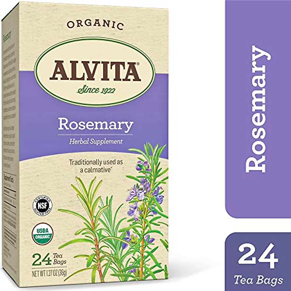 Alvita Organic Rosemary Herbal Tea Bags, 24 Count