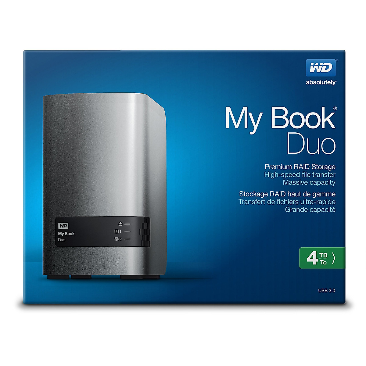 WD 4TB My Book Duo Desktop RAID External Hard Drive - USB 3.0 - WDBLWE0040JCH-NESN,Charcoal Gray